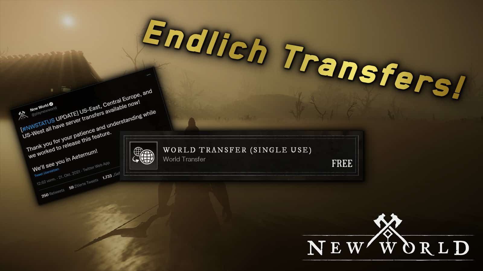 New World Transfers endlich da - Bevölkerungsübersicht der Server ...